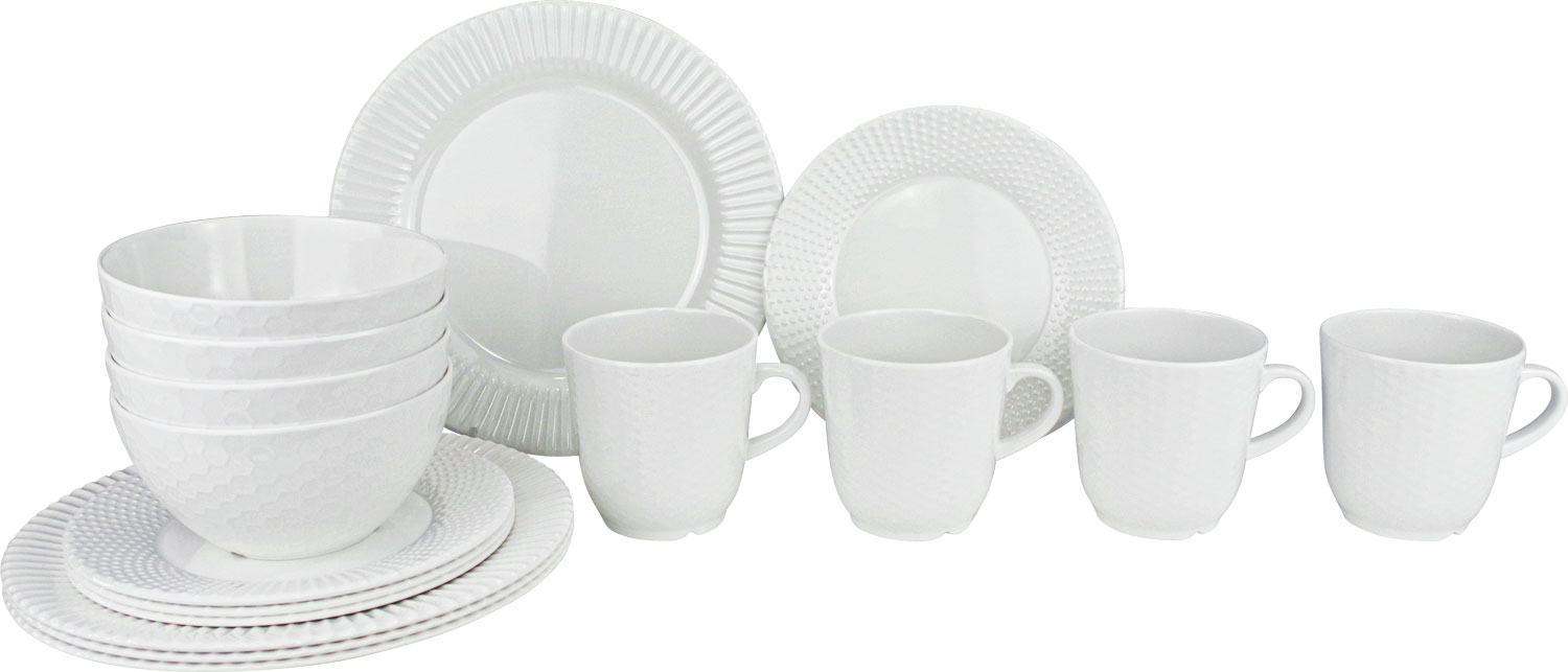 Gimex servies set antislip melamine royal edelweiss - 16-delige set ...
